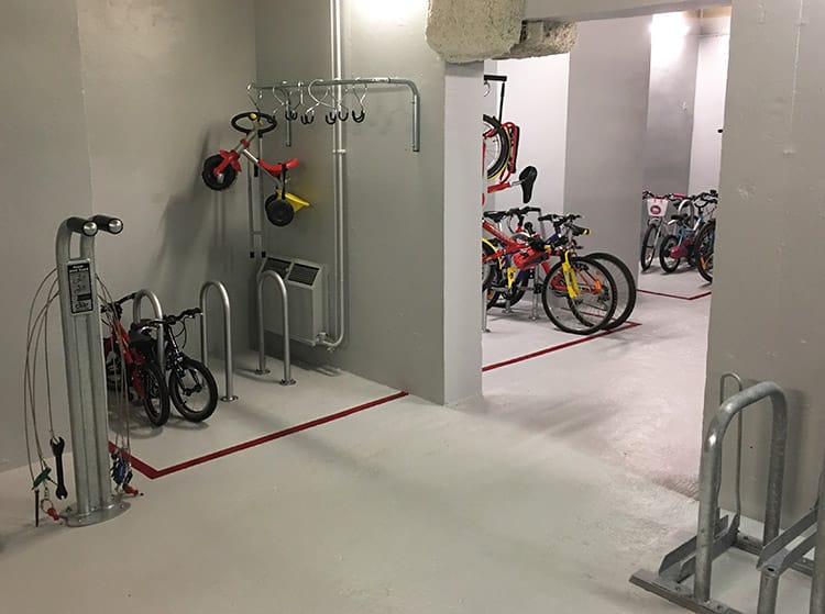 52 supports vélos pour l'aménagement d'un local vélos à Paris | Abri Plus